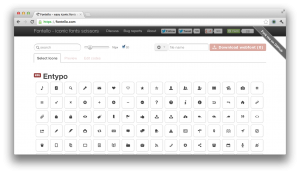 Fontello – iconic fonts scissors – Bram.us