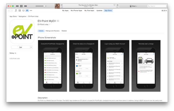 EV-Point MyEV – Start/stop charging your electric vehicle from your smartphone – Bram.us