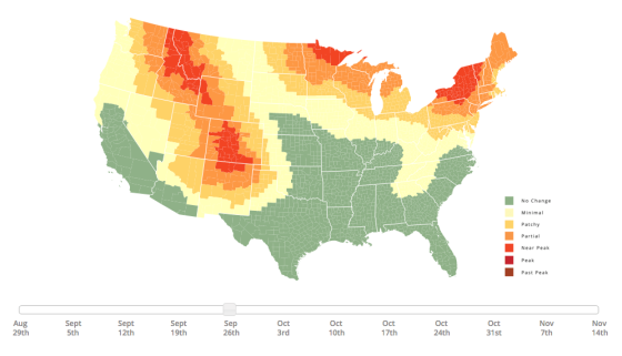 Fall Foliage Prediction Map – Bram.us
