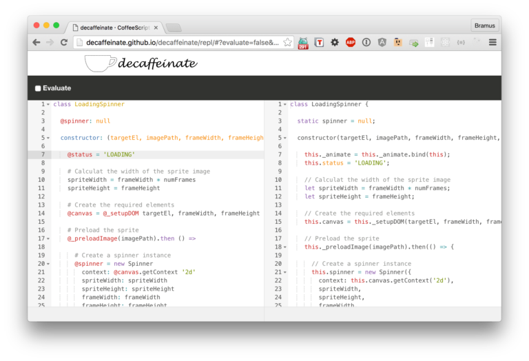 From Coffeescript to ES6 ES2015 – Bram.us
