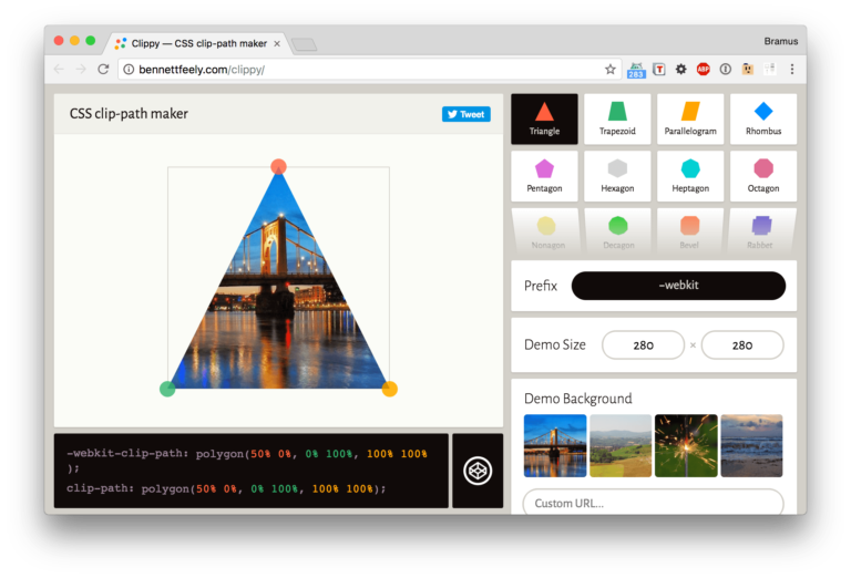 Clippy – CSS clip-path Maker – Bram.us