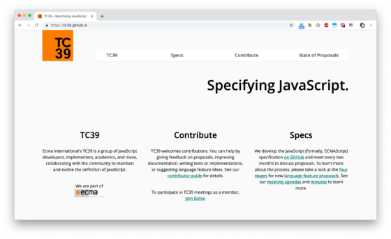 A Homepage for the JavaScript Specification – Bram.us