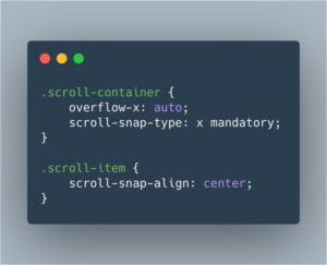 Simple Scroll Snapping Carousel (Flexbox Layout / Grid Layout) – Bram.us