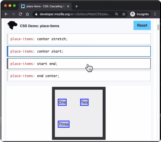 The CSS place-items shorthand – Bram.us