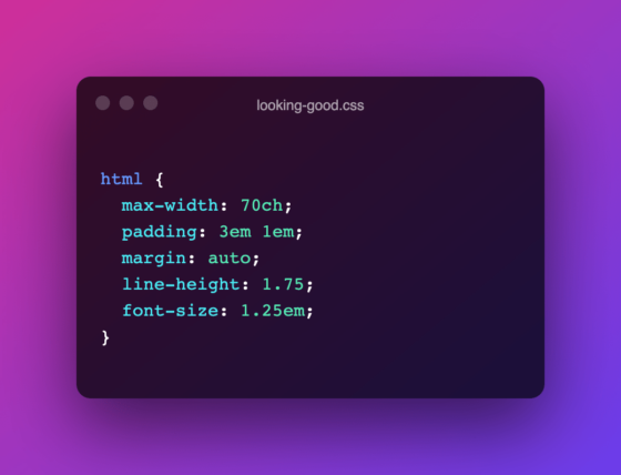 100 Bytes of CSS to look great everywhere – Bram.us