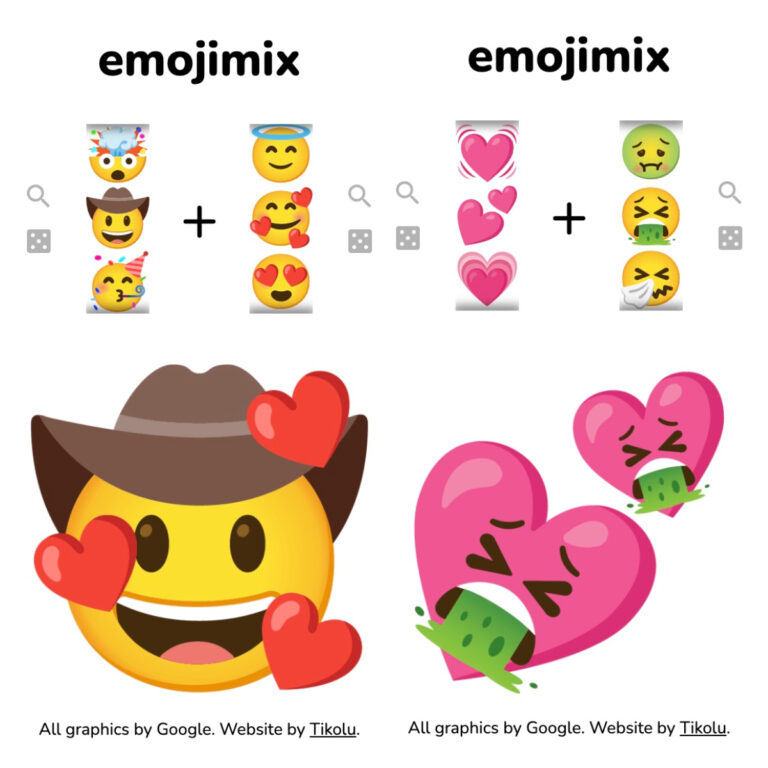 Emojimix — Combine two emojis into one – Bram.us