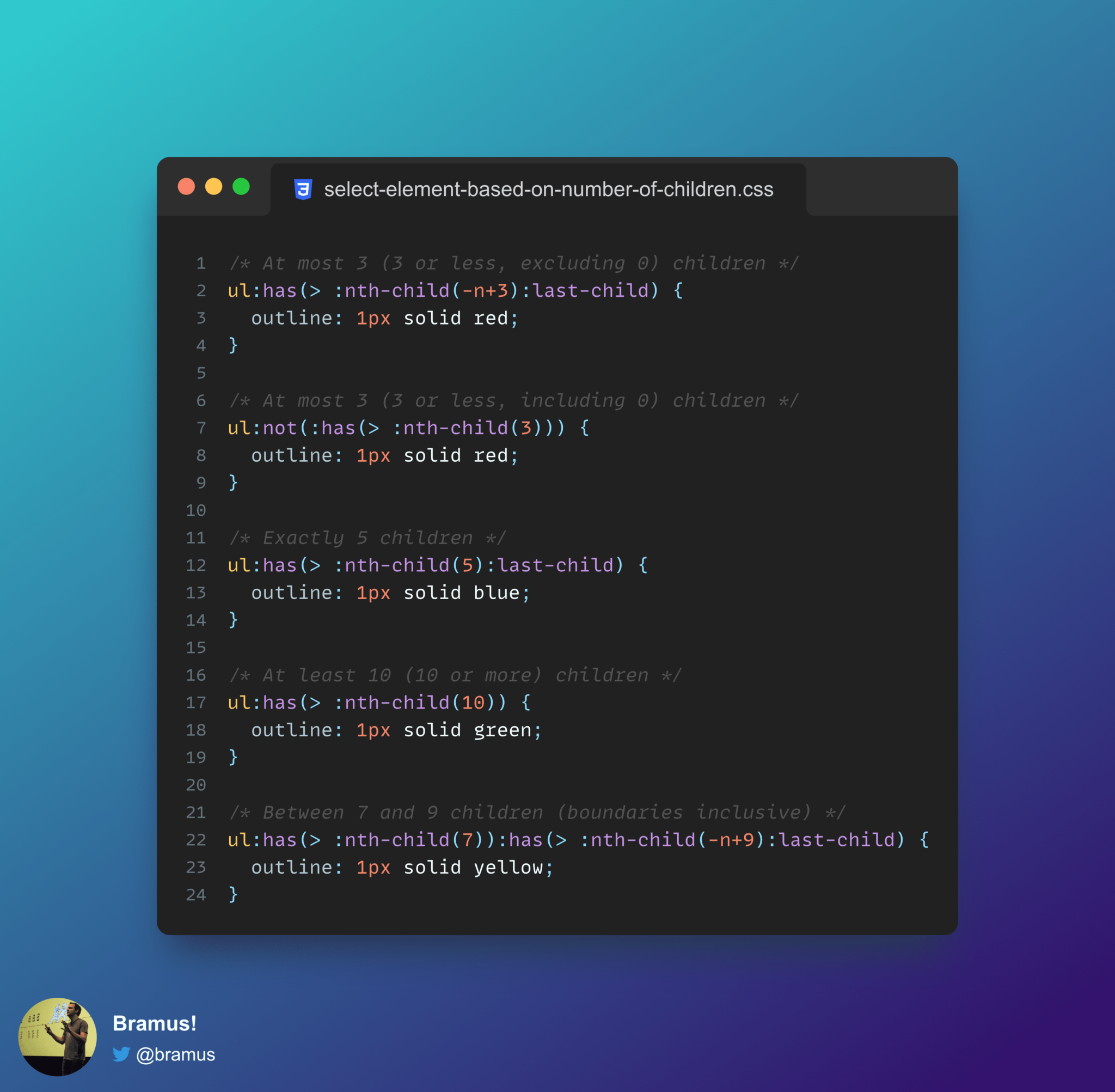 Style a parent element based on its number of children using CSS :has ...