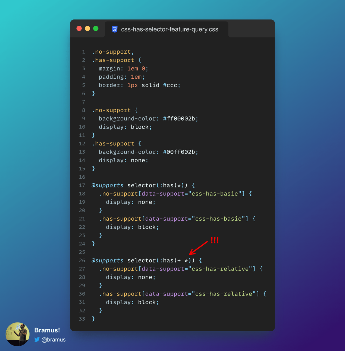 Css Has Feature Detection With Supportsselector You Want Has