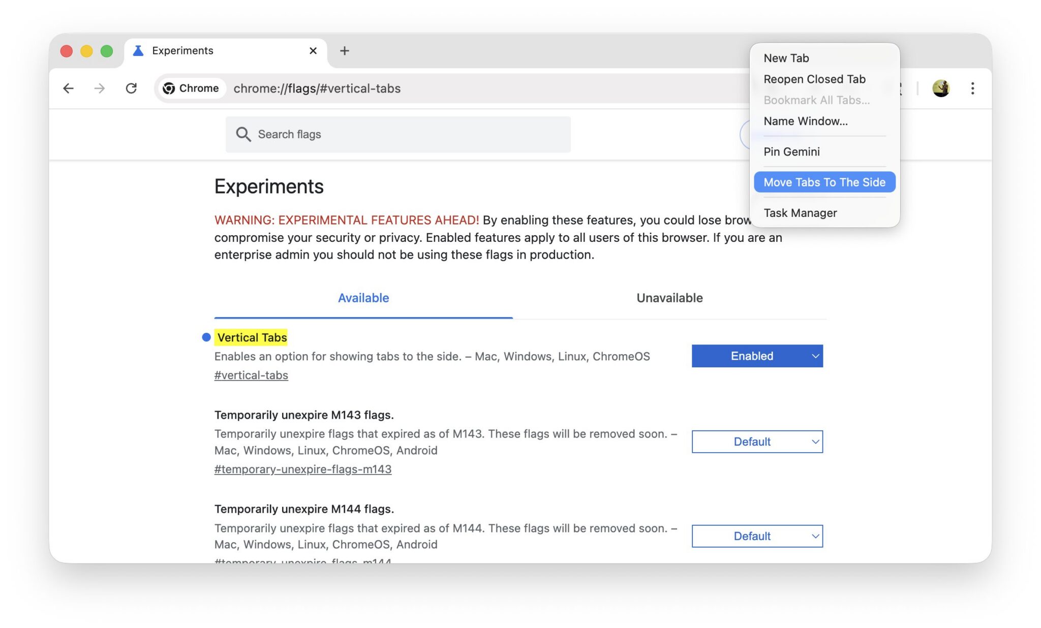 Chrome 145 146 adds Experimental Support for Vertical Tabs – Bram.us